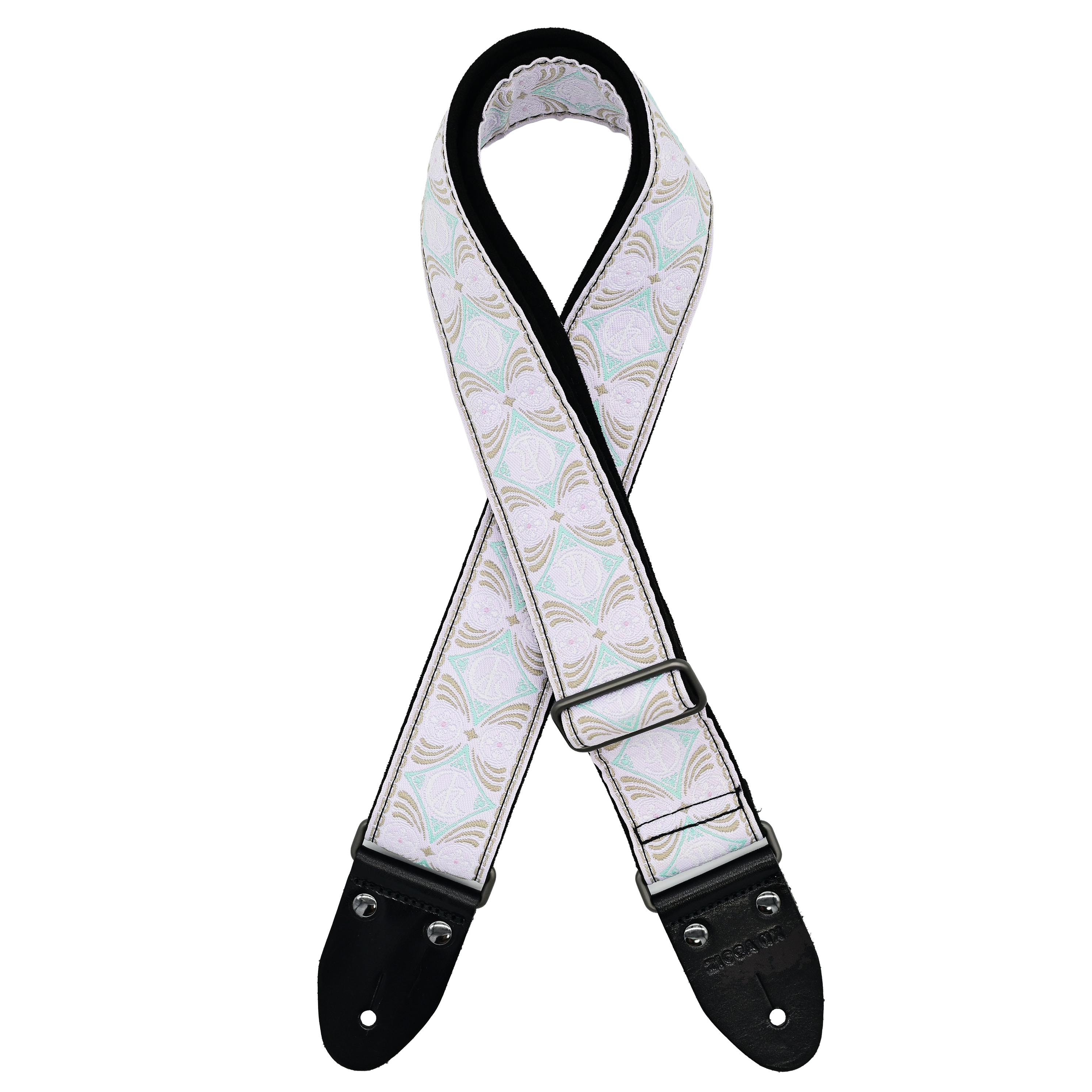 Char logo White Jacquard Strap– zicca.net