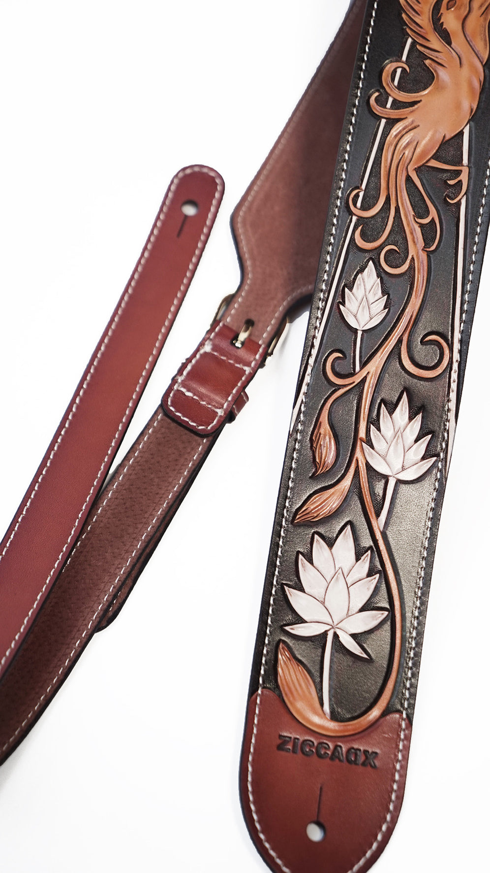 Leather GUITAR STRAP (long)– zicca.net